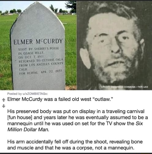 ELMER SHOT BY SHERIFFS POSSE OSAGE HILLS. ON Oct RETURNED TO GUTHRIF ...