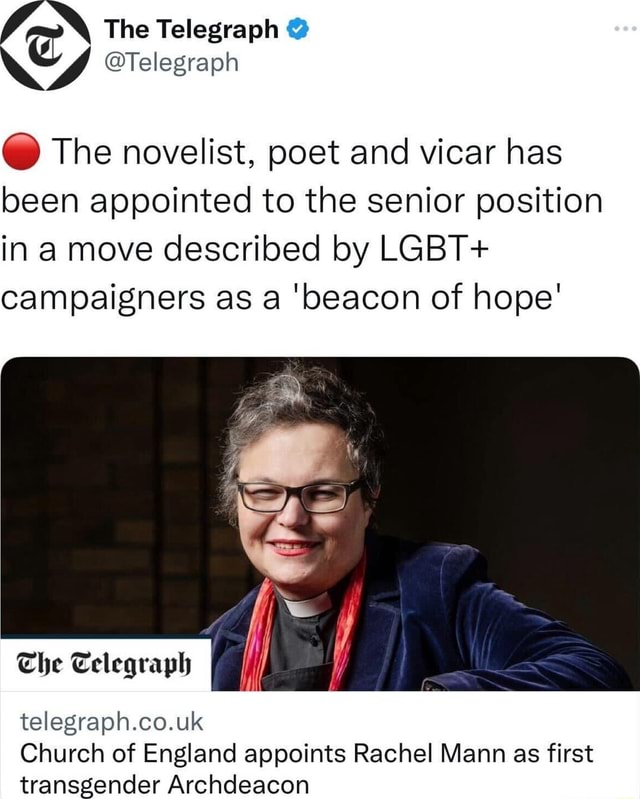 The Telegraph @Telegraph C) The novelist, poet and vicar has been ...