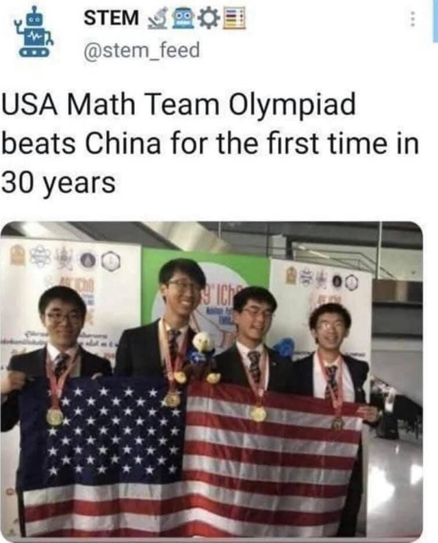 STEM ap @stem_feed USA Math Team Olympiad beats China for the first ...