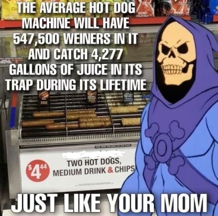 THE AVERAGE HOT DOG MACHINE WILL HAVE 947,500 WEINERS IN I AND CATCH ...