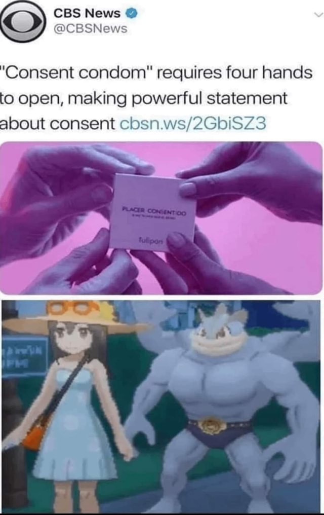 'Consent condom" requires four hands open, making powerful statement ...