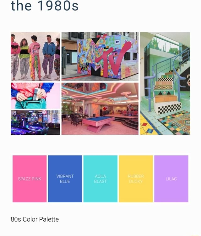 The 1980s GRAM SPAZZ PINK Color Palette - iFunny