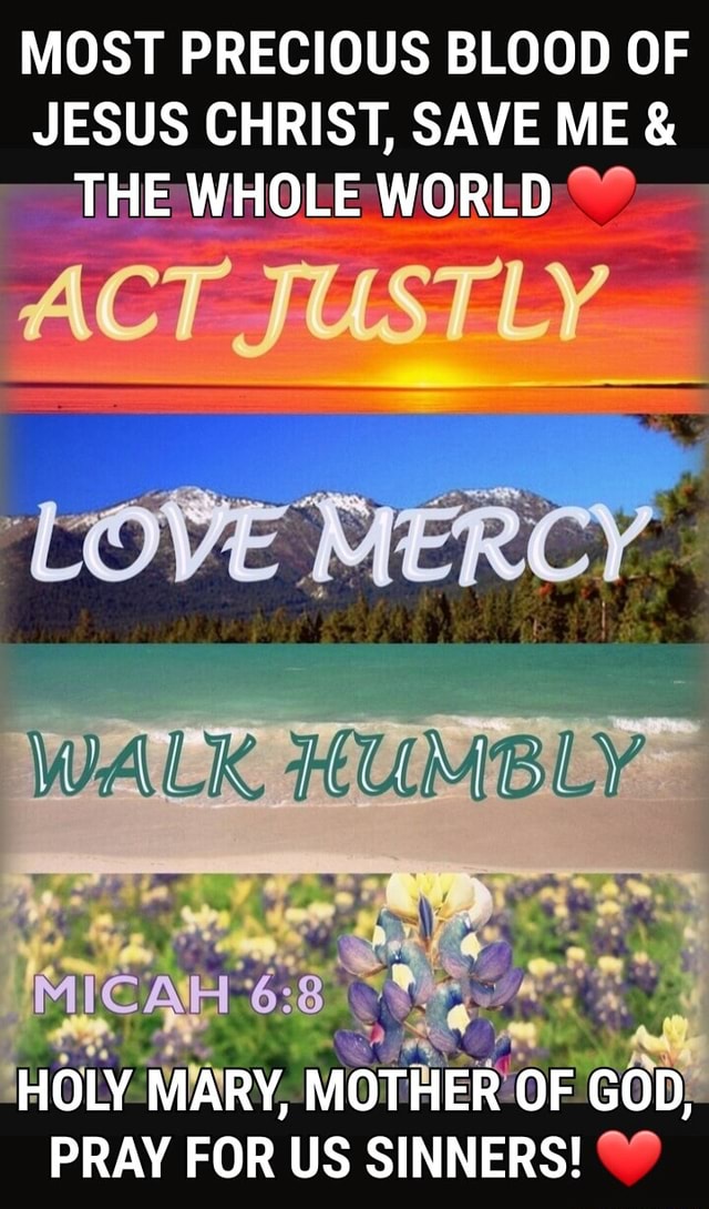 MOST PRECIOUS BLOOD OF JESUS CHRIST, SAVE ME & THE WHOLE WORLD ACT ...