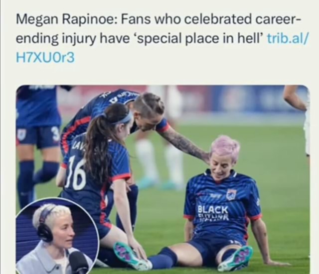 Megan Rapinoe: Fans who celebrated career- ending injury have 'special ...