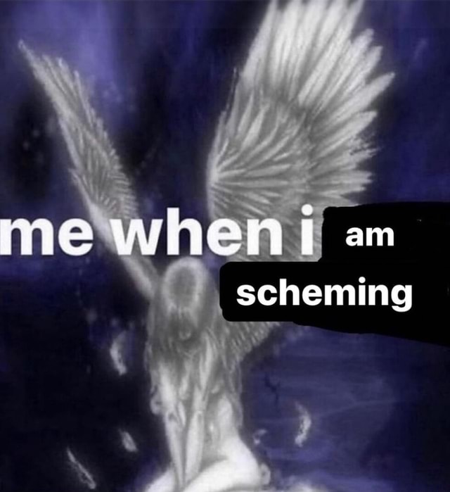 Me WHEN am scheming - iFunny