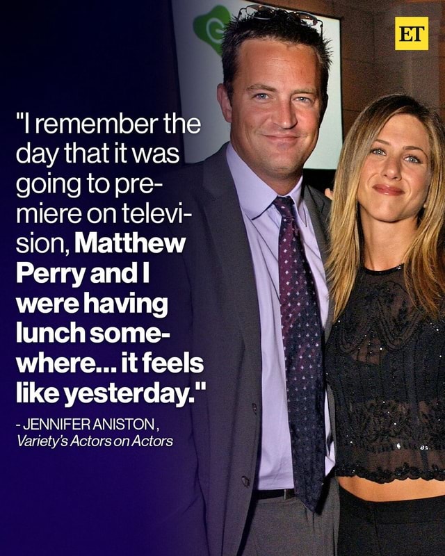 Jennifer Aniston recalls a special moment she spent with her ‘Friends’ co-star, Matthew Perry ...