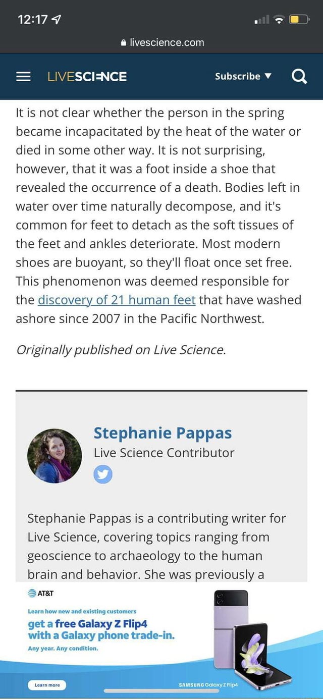 Livescience com Subscribe V Q It is not clear whether the person in the ...