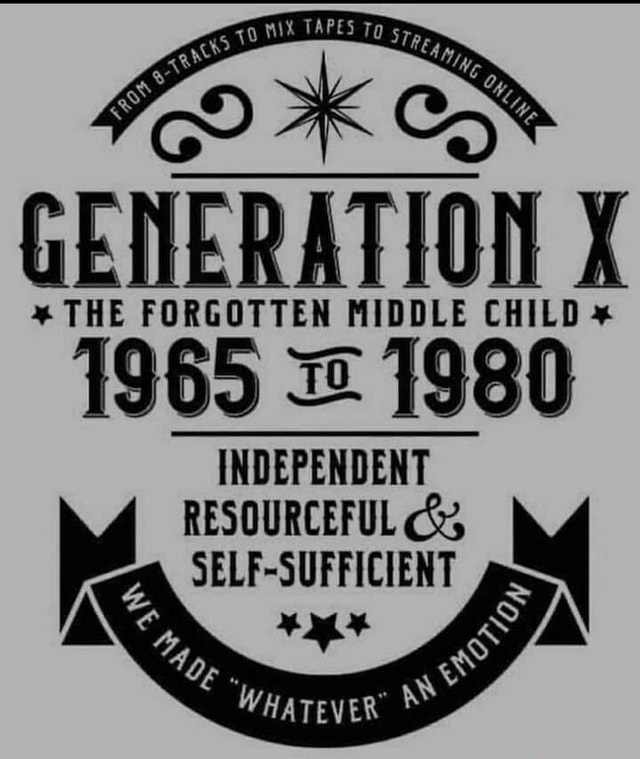 GENERATION THE FORGOTTEN MIDDLE CHILD 1965 = 1980 INDEPENDENT ...