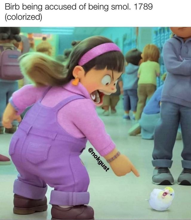 Bird being accused of being smol. 1789 (colorized) - America’s best ...