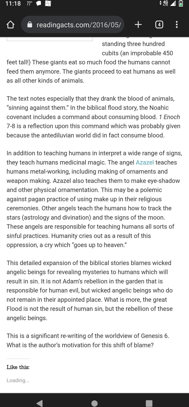 Standing three hundred cubits (an improbable 450 feet tall!) These ...