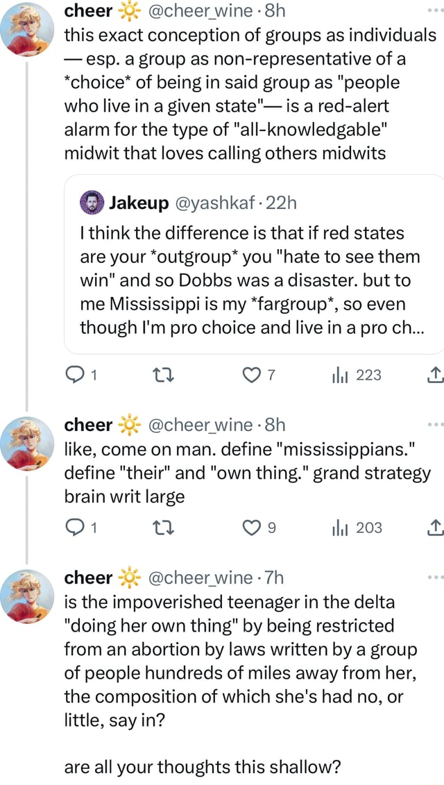 Cheer @cheer wine this exact conception of groups as individuals - esp ...