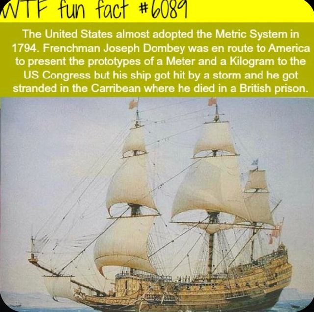 IN TUN The United States almost adopted the Metric System in 1794 ...