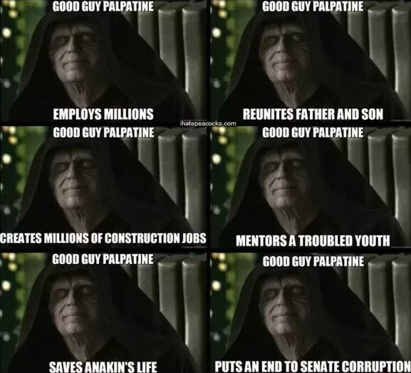 I PALPATINE GOOD GUY PALPATINE EMPLOYS MILLIONS REUNITES FATHER AND SON ...