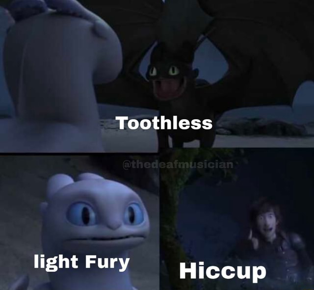 Toothless light Fury Hiccup - iFunny