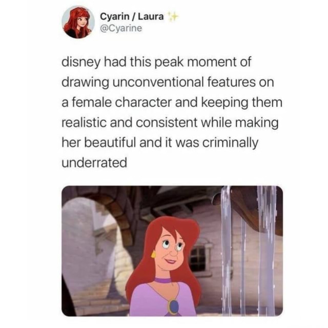 Disney had this peak moment of drawing unconventional features on a ...