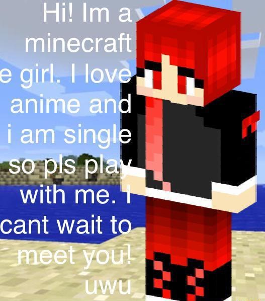 Minecraft e girl. love anime and iam single SO pls with me. I cant wait ...