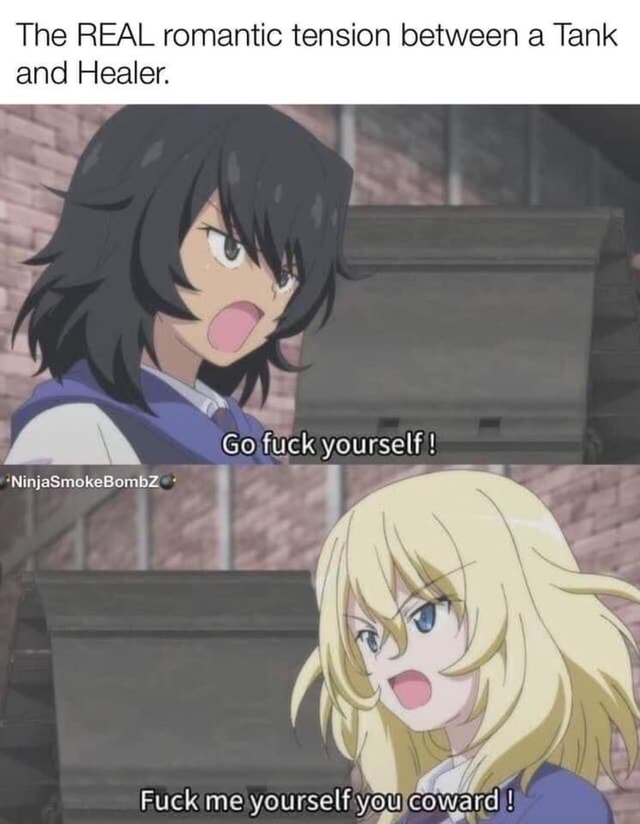 The REAL romantic tension between a Tank and Healer. - iFunny