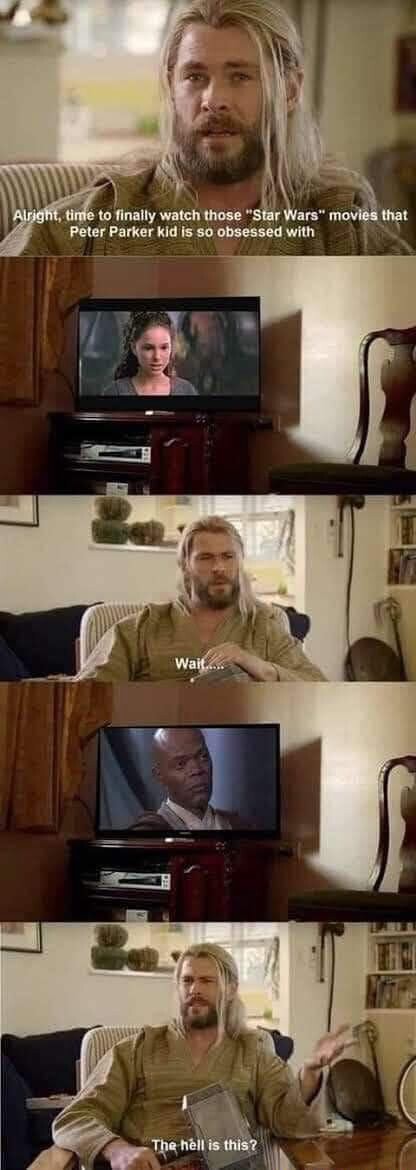 To finally watch those "Star Peter Parker kid is so obsessed - iFunny