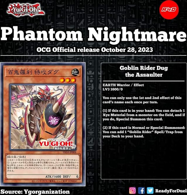 Phantom Nightmare OCG Official release October 28, 2023 on Source ...