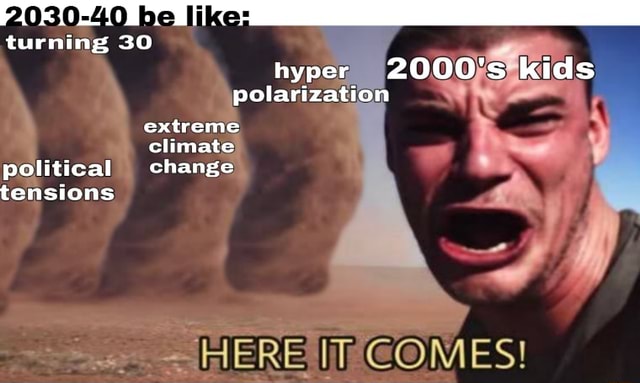 D-30 D be Ke turning 30 hyper 2000's kids polarization extreme climate ...