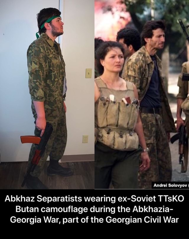 Andrei Solovyov I Abkhaz Separatists wearing ex-Soviet TTsKO Butan ...