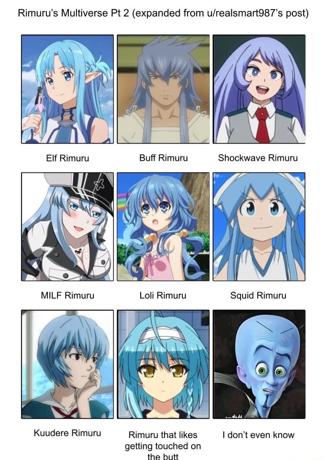 Rimuru's Multiverse Pt 2 (expanded from post) Elf Rimuru Buff Rimuru Shockwave Rimuru MILF Squid ...