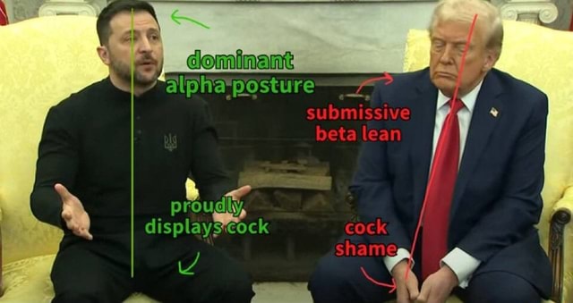 Dominant alpha posture submissive beta lean cock proudly, displays*cock ...