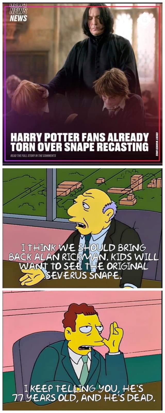 HARRY POTTER FANS ALREADY TORN OVER SHAPE RECASTING I Af WE SHOULD ...