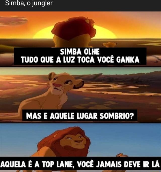 Simba, o jungler SIMBA OLHE TUDO QUE A LUZ TOCA VOCÊ GANKA MAS E AQUELE ...