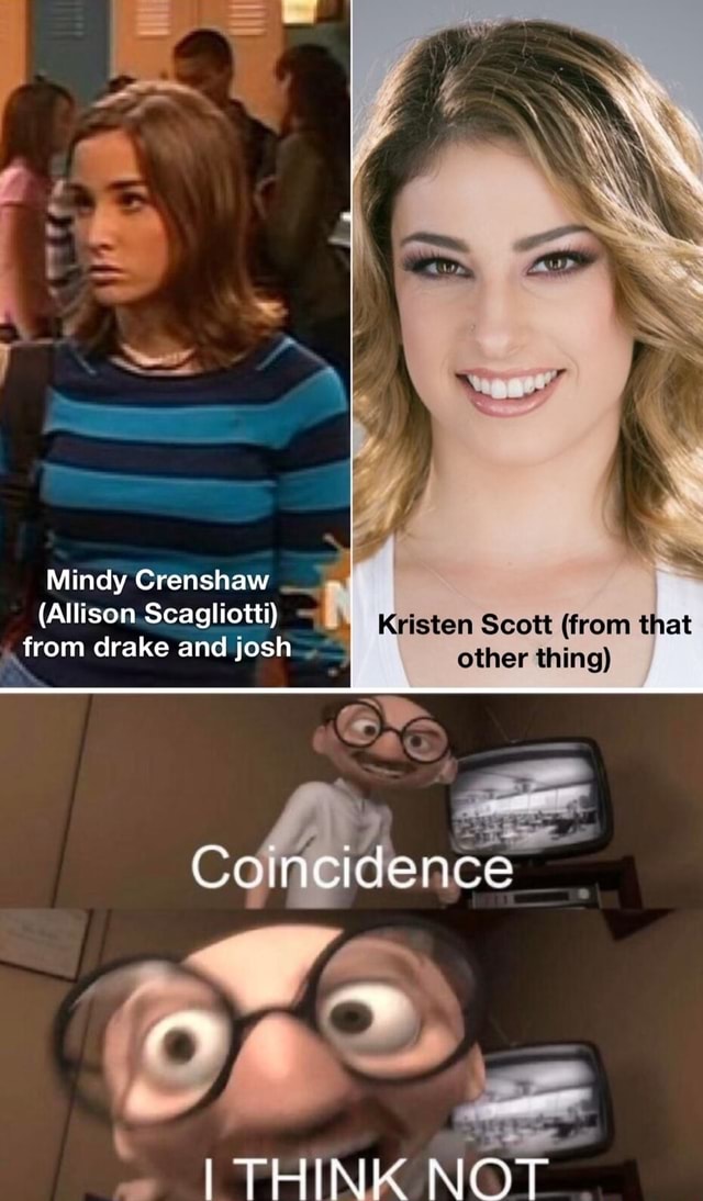 Mindy Crenshaw (Allison Scagliotti) Kristen Scott (from that from drake ...