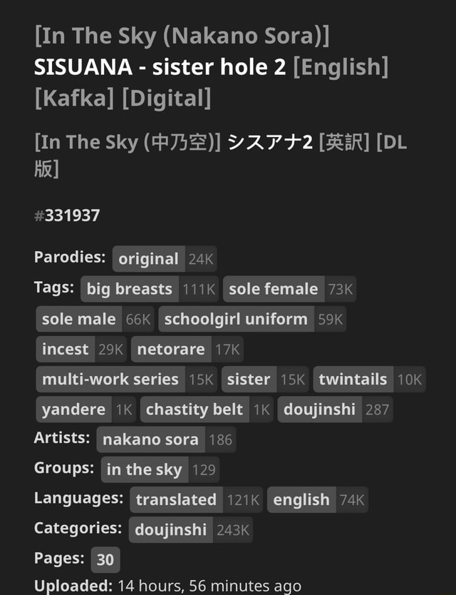 [In The Sky (Nakano Sora)] SISUANA - sister hole 2 [English] [Kafka ...