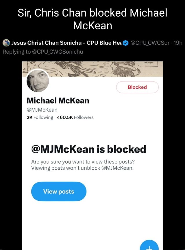 Sir, Chris Chan blocked Michael McKean Jesus Christ Chan Sonichu - CPU ...