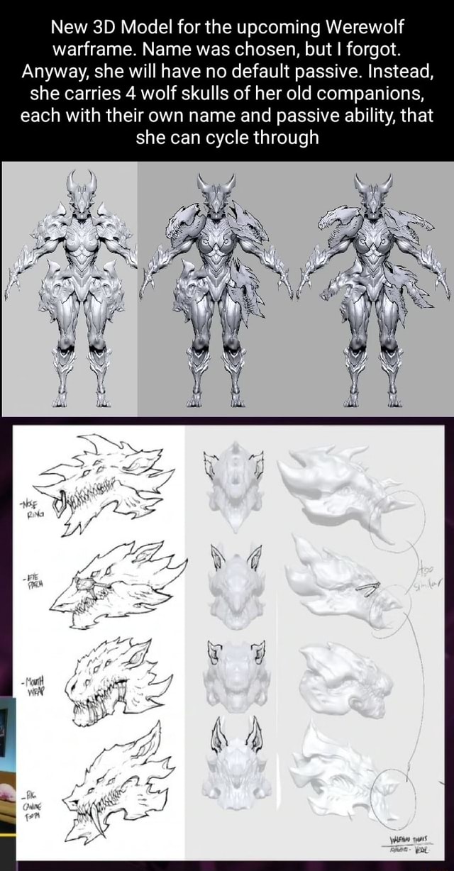New Model for the upcoming Werewolf warframe. Name was chosen, but I ...
