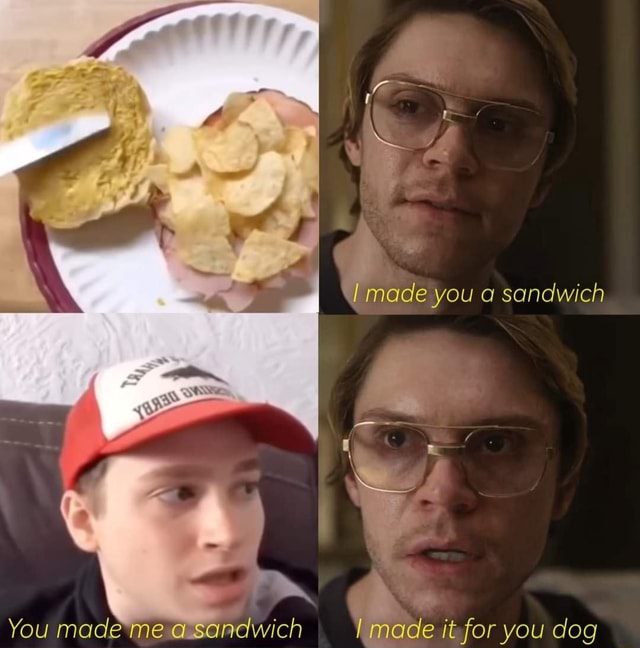 You made me a sandwich made you a sandwich I made it for you dog - iFunny