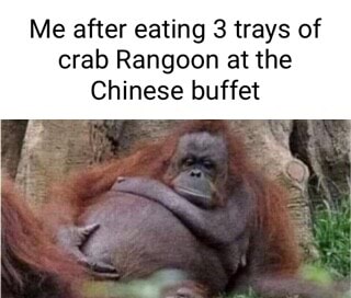 Me after eating 3 trays of crab Rangoon at the Chinese buffet - iFunny