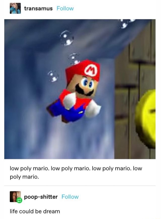 I transamus Follow low poly mario. low poly mario. low poly mario. low ...