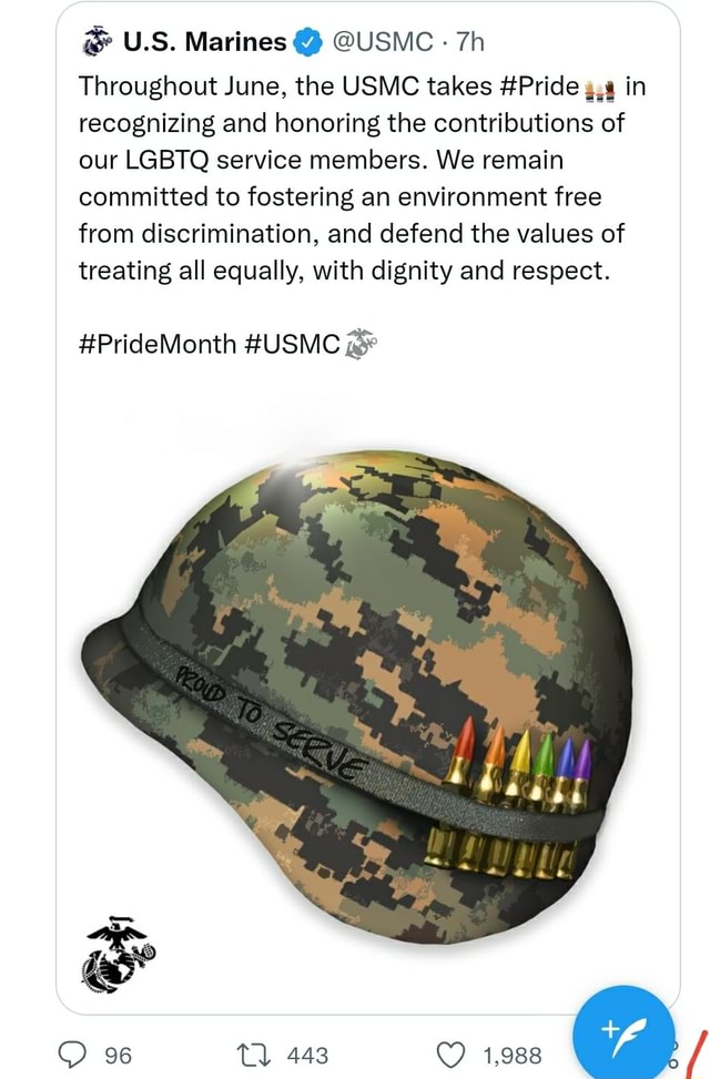 U.S. Marines @USMC Throughout June, the USMC takes #Pride 4,4 in ...