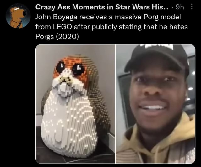 Crazy Ass Moments in Star Wars His... John Boyega receives a massive ...