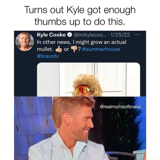 Turns out Kyle got enough thumbs up to do this. Kyle Cooke @ @imkylecoo ...