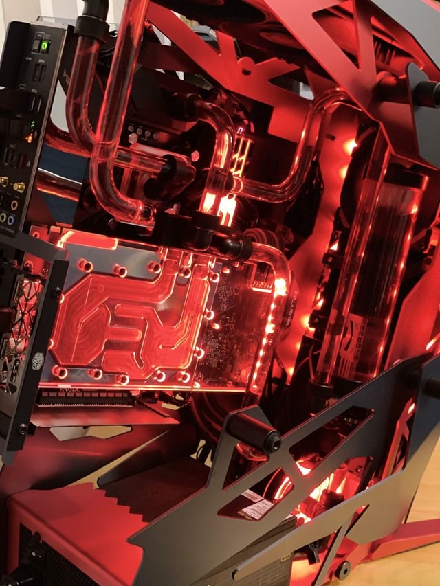 First Custom Loop Water Cooling And Custom Cablespcie Finished And
