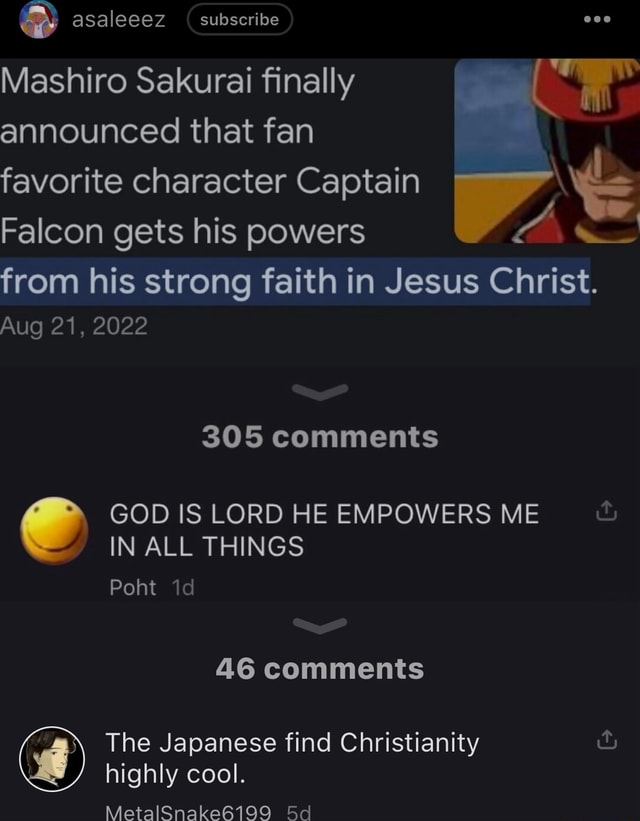 Mashiro Sakurai finally announced that fan favorite character Captain Falcon gets his powers wt ...