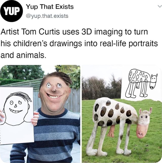 Artist Tom Curtis uses imaging to turn his children's drawings into ...
