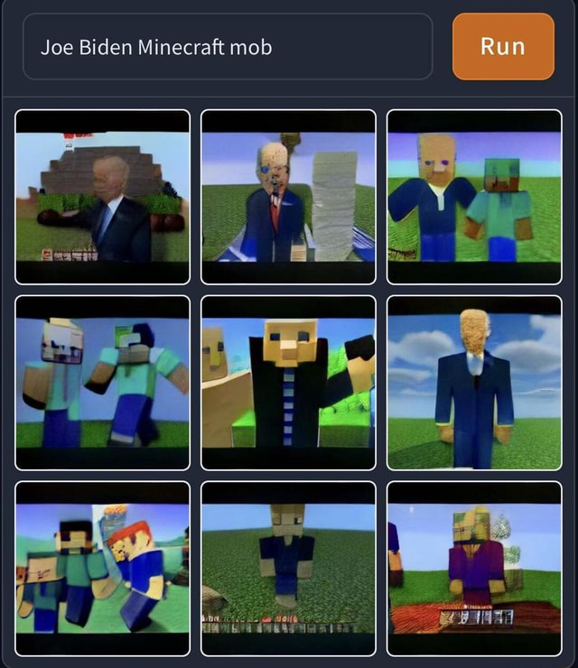 Joe Biden Minecraft mob Run - iFunny