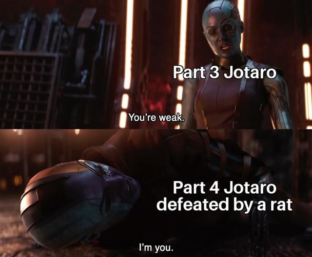 Part 4 Jotaro defeated by a rat - iFunny