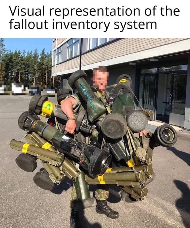Visual representation of the fallout inventory system f / - iFunny
