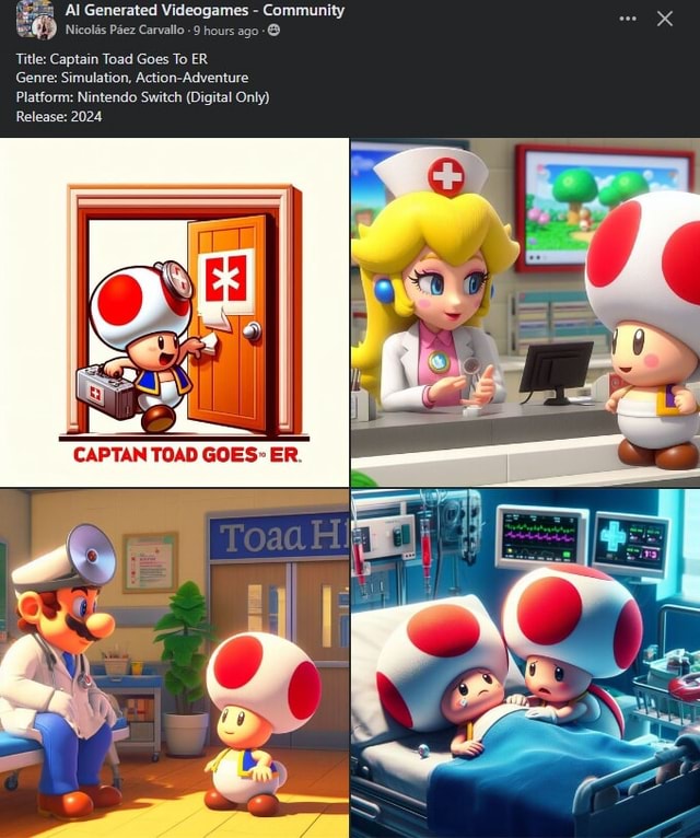 Title: Captain Toad Goes To ER Genre: Simulation, Action-Adventure ...