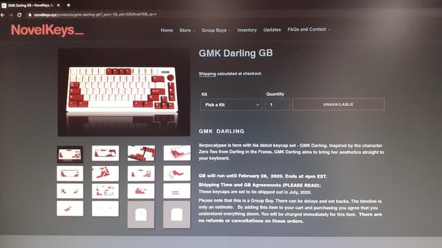 GMK Darling GB-NovelKeys,. Novel Keys_ Home Store Group Buys~ Inventory ...