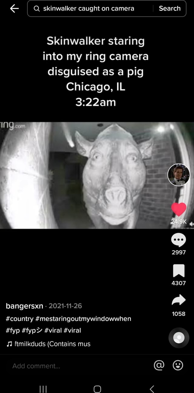 & skinwalker caught on camera Search I Skinwalker staring into my ring ...