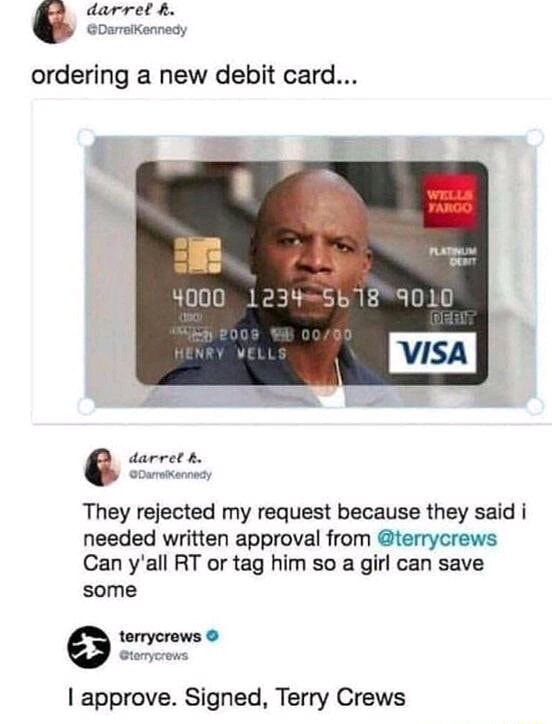 Ordering a new debit card... They rejected my request because they said ...