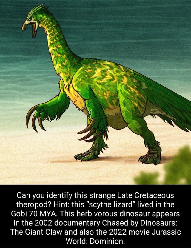 Can you identify this strange Late Cretaceous theropod? Hint: this ...